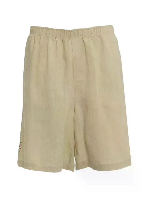 AMARANTO Embroidered Logo Straight-leg Shorts