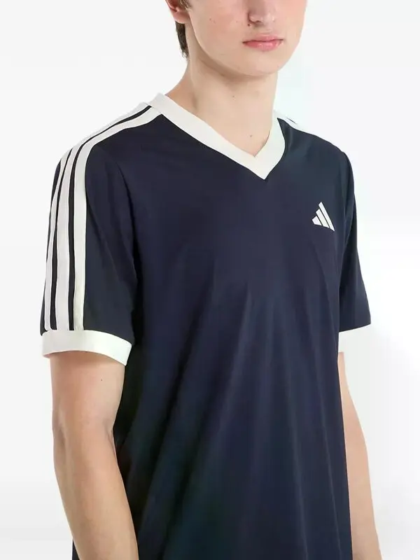 Adidas V-neck Striped T-shirt