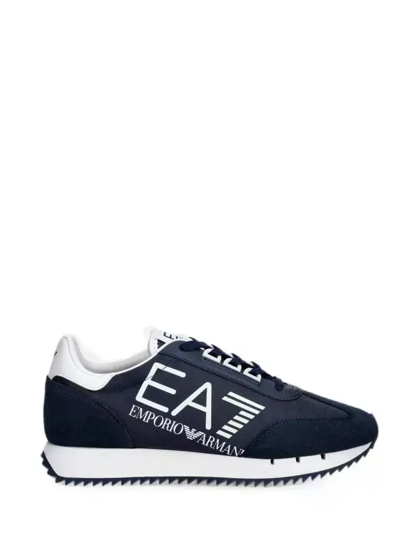 EA7 Logo Print Panelled Sneakers