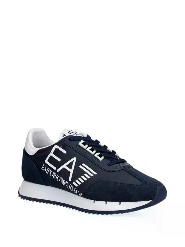 EA7 Logo Print Panelled Sneakers