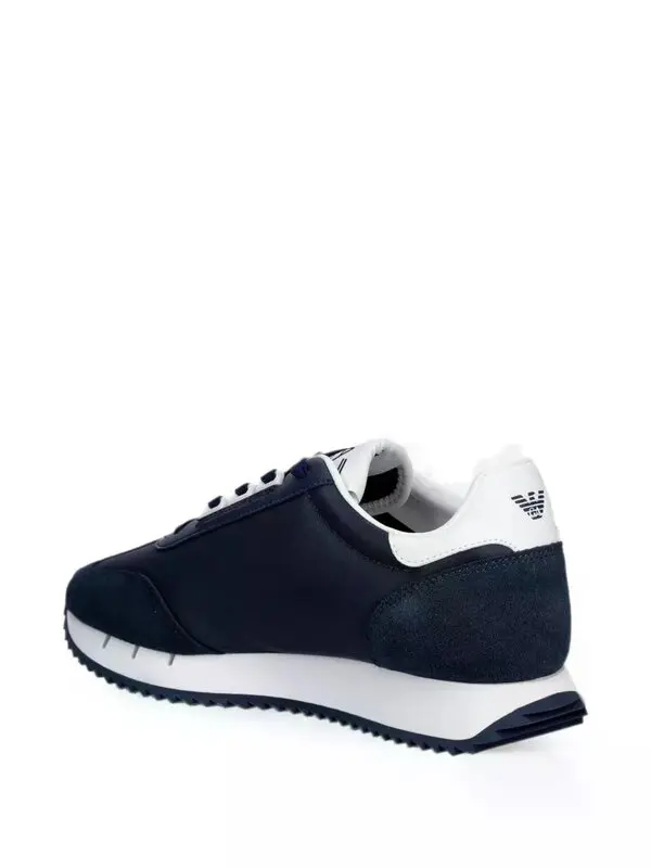 EA7 Logo Print Panelled Sneakers