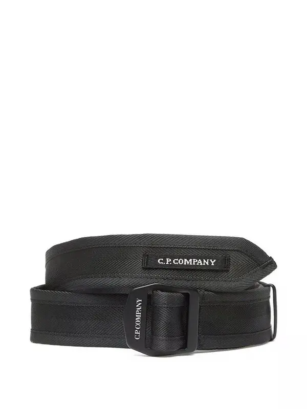 C.P. COMPANY Herringbone Tape Belt - Black