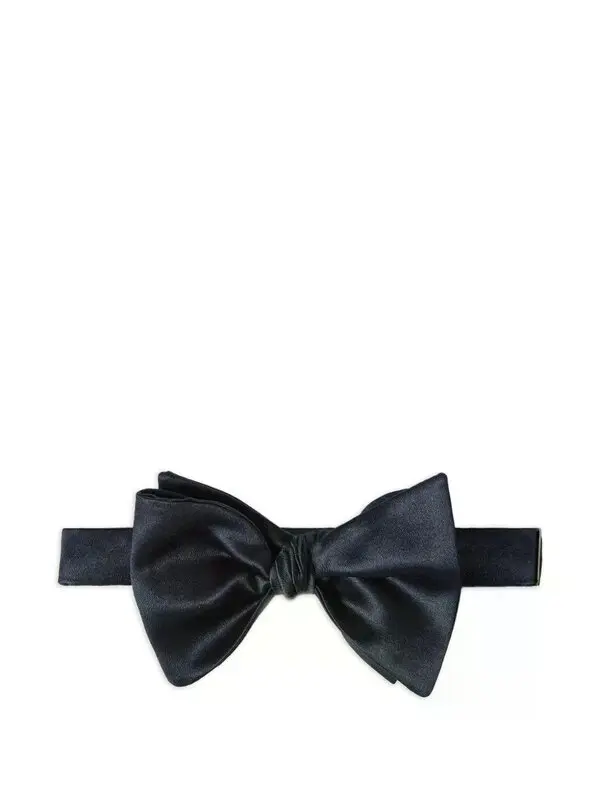 Brunello Cucinelli Cotton And Silk Satin Bow Tie - Blue
