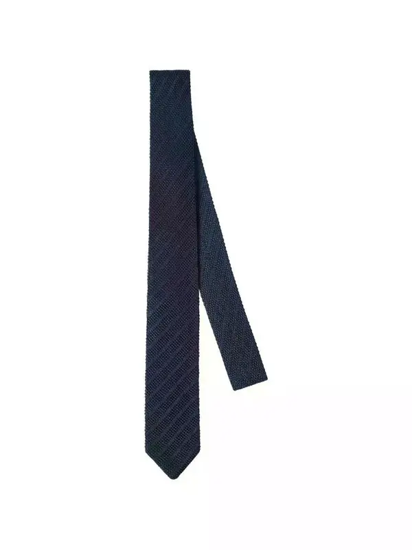 Brunello Cucinelli Textured Silk Tie - Blue