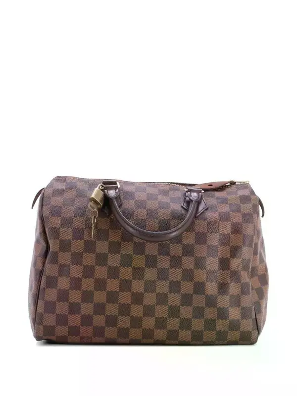 LOUIS VUITTON Speedy 30 Satchel Handbag In Damier - Brown