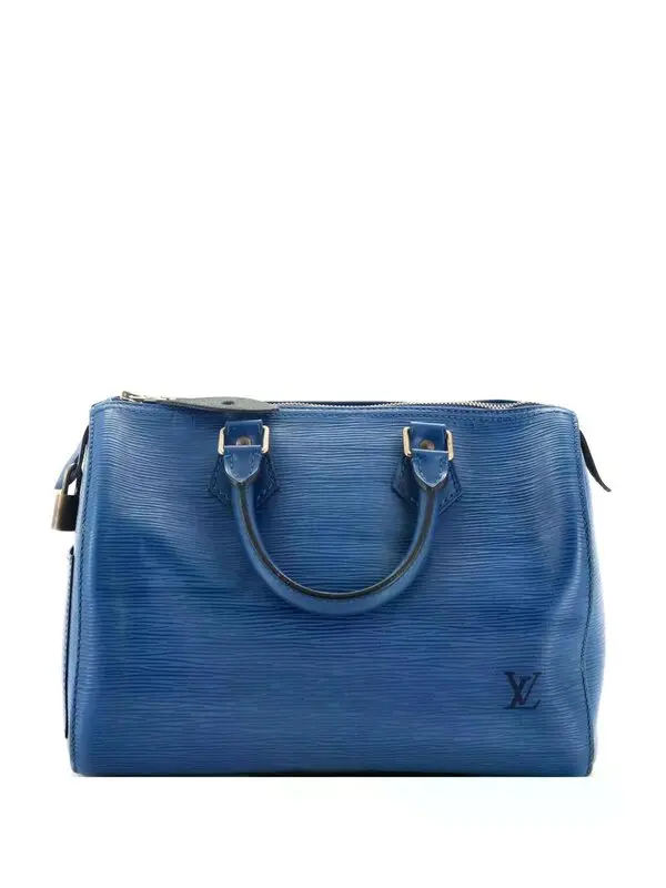 LOUIS VUITTON Speedy Handbag Epi Leather 25 Satchel - Blue