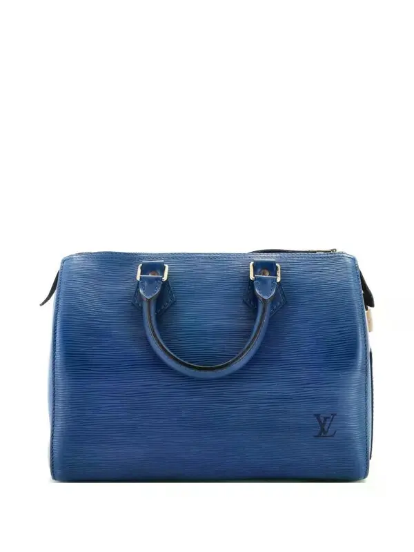 LOUIS VUITTON Speedy Handbag Epi Leather 25 Satchel - Blue