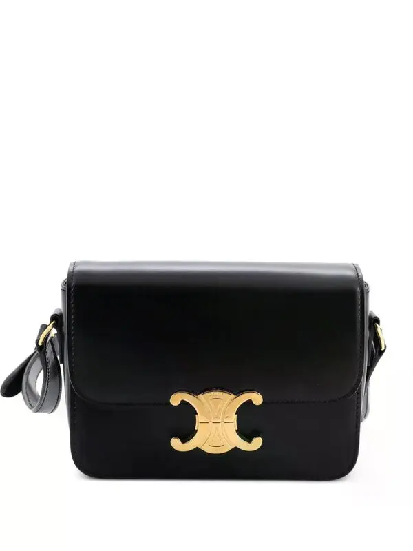 Celine Triomphe Shoulder Bag - Black