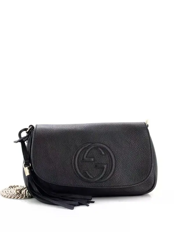 Gucci Soho Chain Leather Medium Crossbody Bag - Black