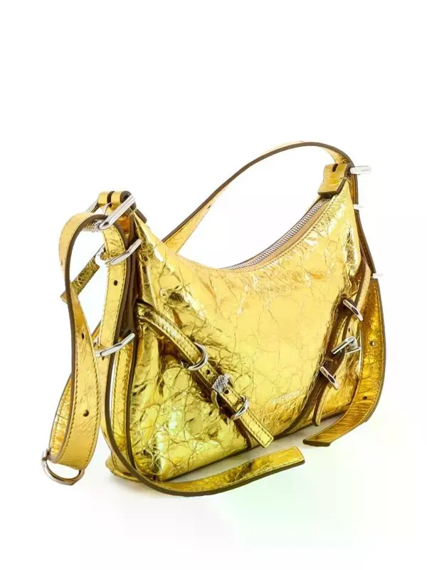 Givenchy Voyou Metallic Leather Mini Shoulder Bag - Gold