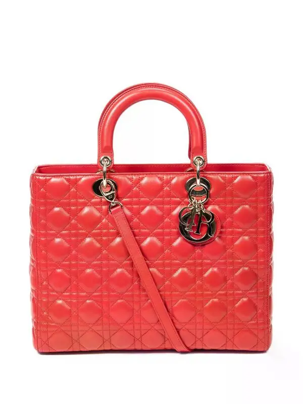 Dior Lady Cannage Shoulder Bag - Red