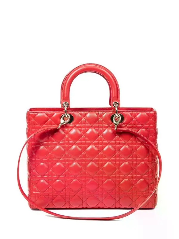 Dior Lady Cannage Shoulder Bag - Red