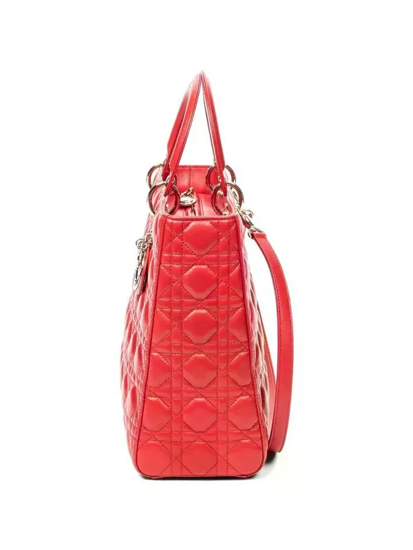 Dior Lady Cannage Shoulder Bag - Red