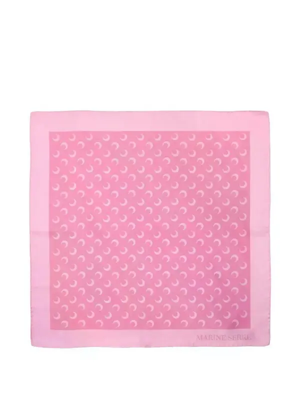 MARINE SERRE Moon Silk Scarf - Pink