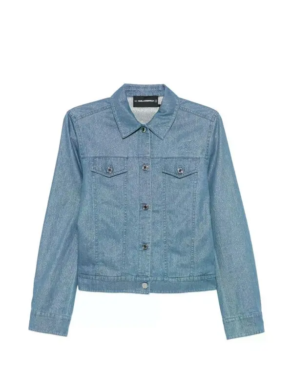Karl Lagerfeld Embroidered Denim Jacket