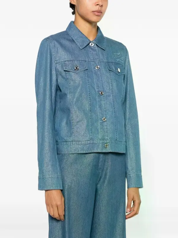 Karl Lagerfeld Embroidered Denim Jacket