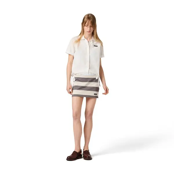 Miu Miu Striped Jersey Miniskirt