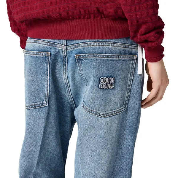 Miu Miu Boyfriend Fit Washed Denim Jeans