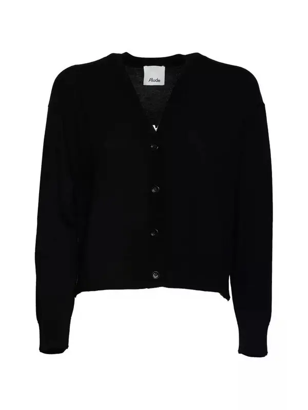 ALLUDE V-neck Wool Cardigan