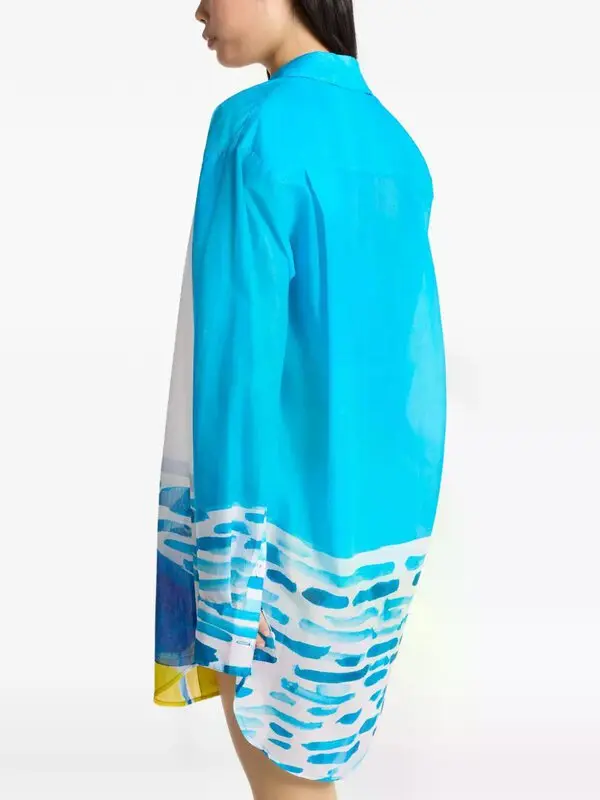 Michael Kors Abstract Print Shirt Dress