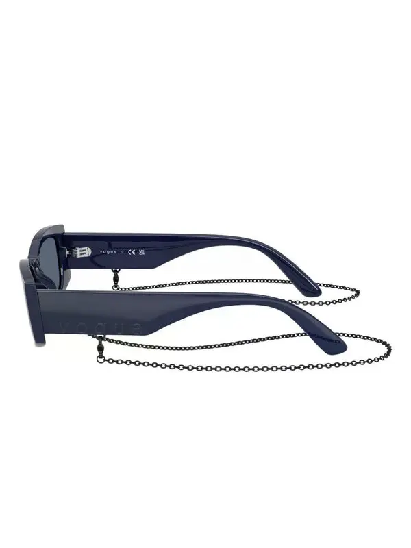 VOGUE EYEWEAR Rectangle Frame Chain Detail Sunglasses