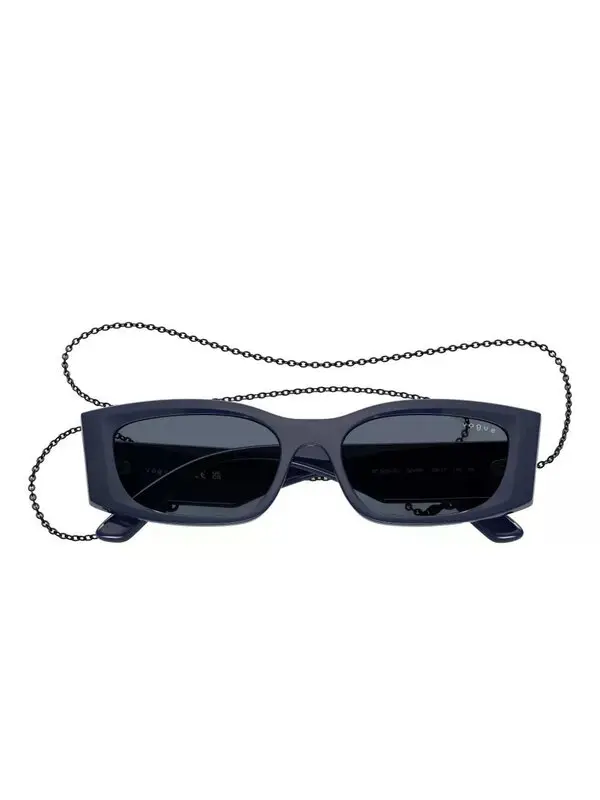VOGUE EYEWEAR Rectangle Frame Chain Detail Sunglasses