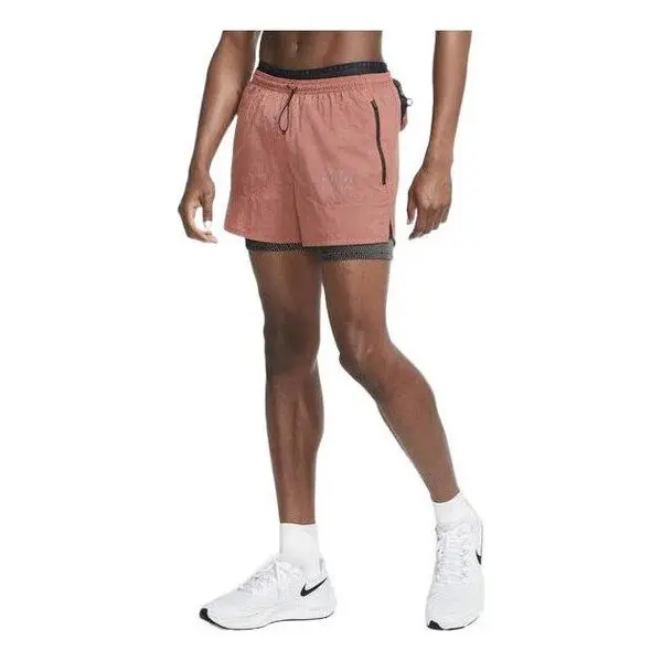 Nike Quick Dry Breathable 3 In 1 Running Shorts Pink - Multi-color