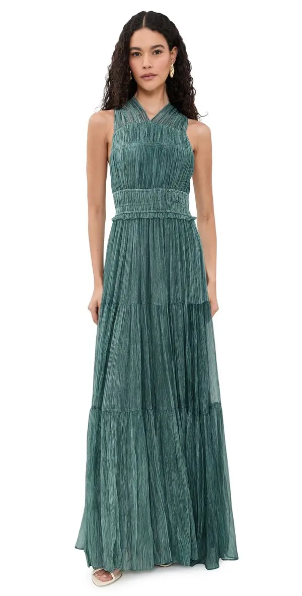 Ulla Johnson Freesia Silk Gown - Kelp