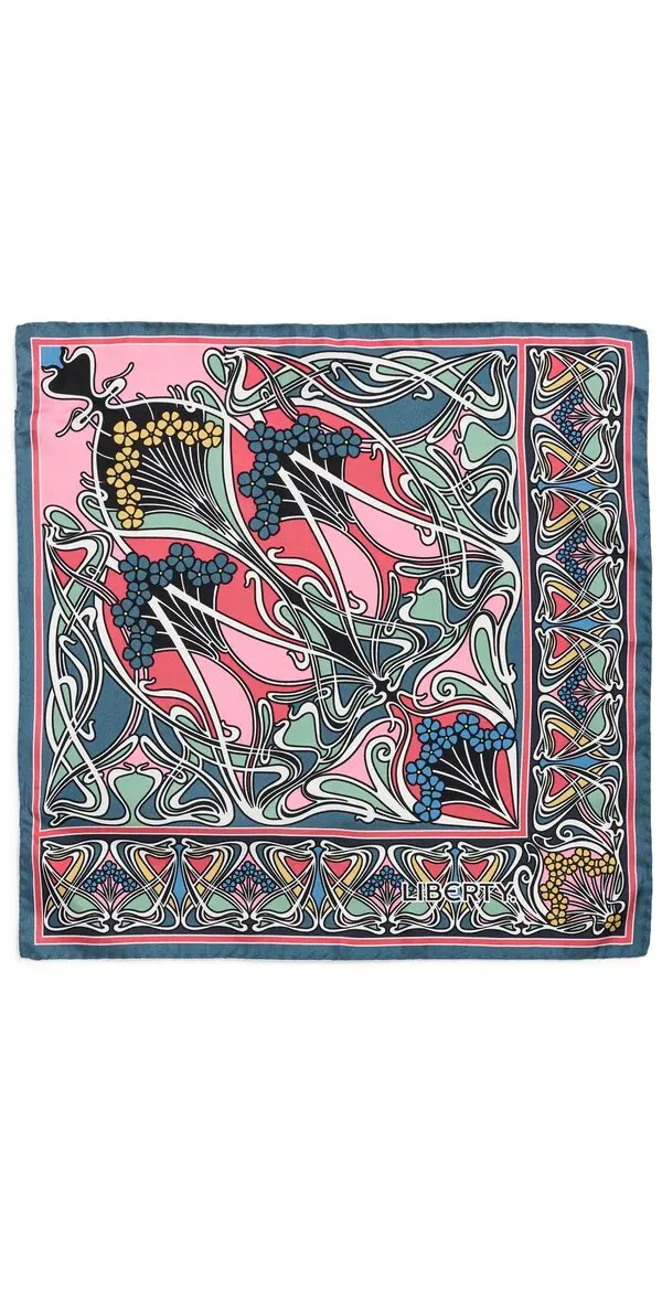 Liberty Silk Twill Square Scarf - Pink