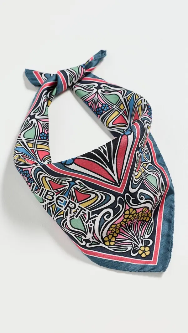 Liberty Silk Twill Square Scarf - Pink