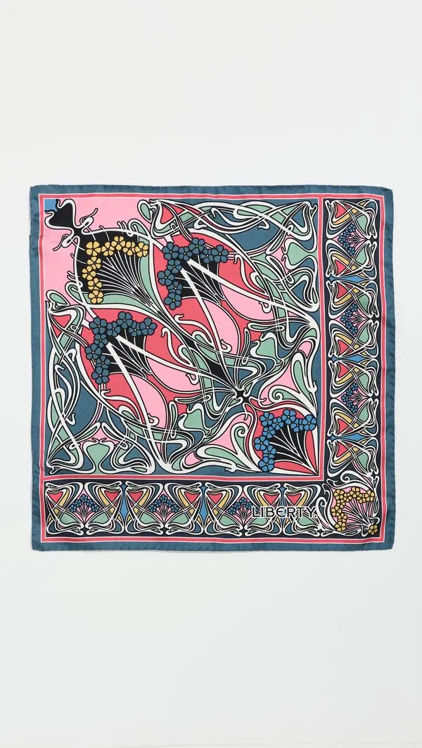 Liberty Silk Twill Square Scarf - Pink