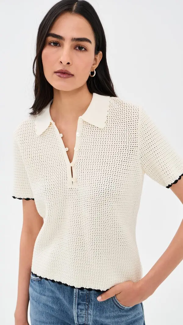 FRAME The Daybreak Polo Top