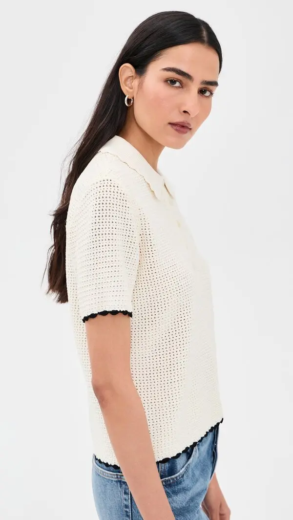 FRAME The Daybreak Polo Top