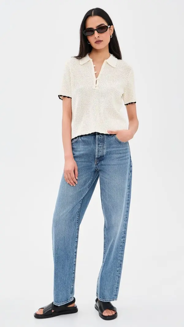 FRAME The Daybreak Polo Top