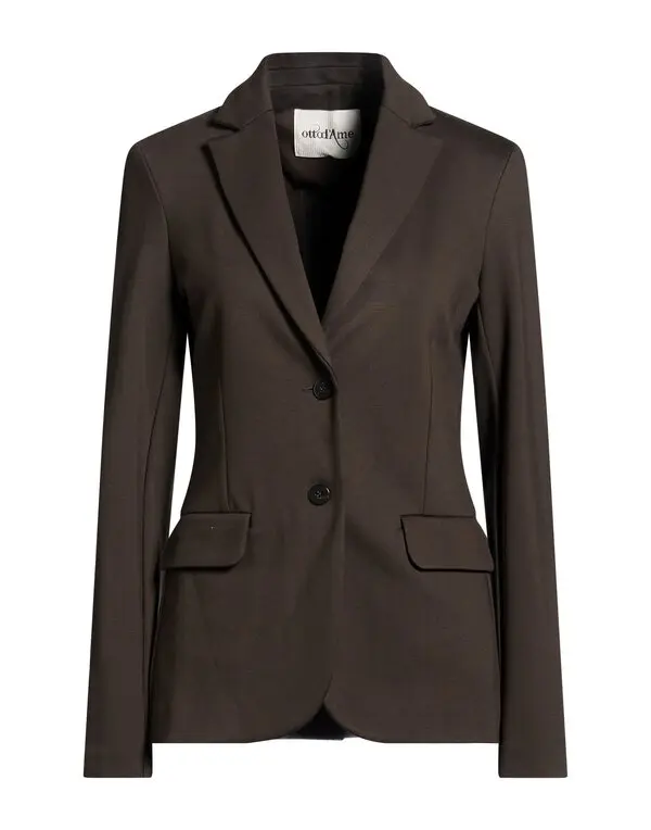 OTTOD'AME Single-breasted Blazer - Brown