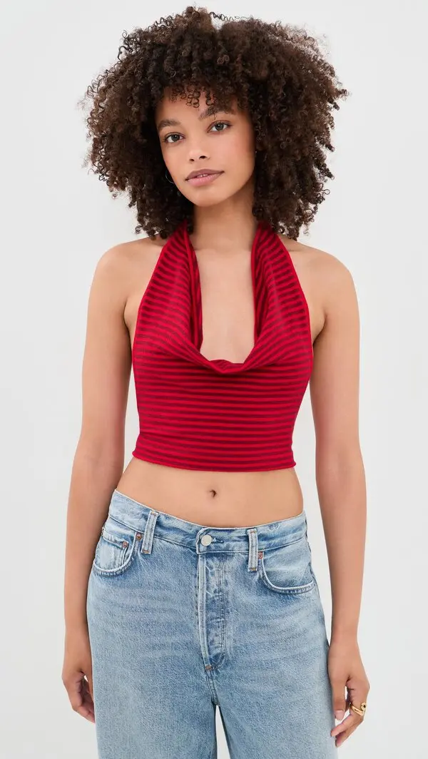 Frankies Bikinis Briar Cloud Knit Halter Top