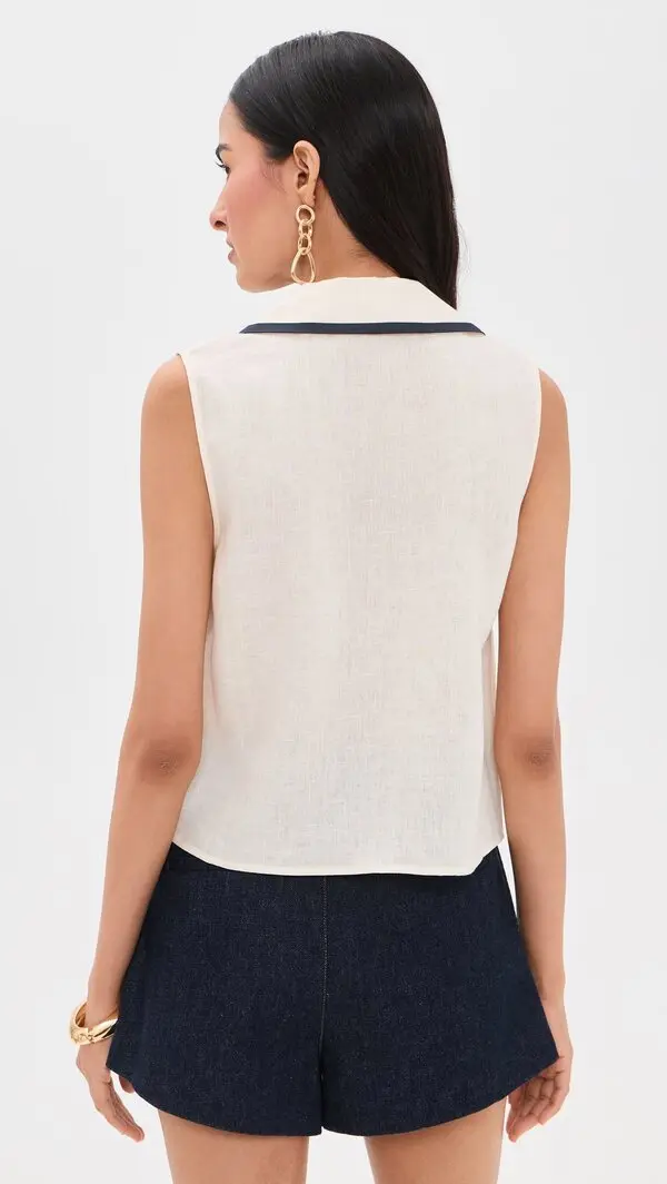 FRAME The Cabana Linen Top