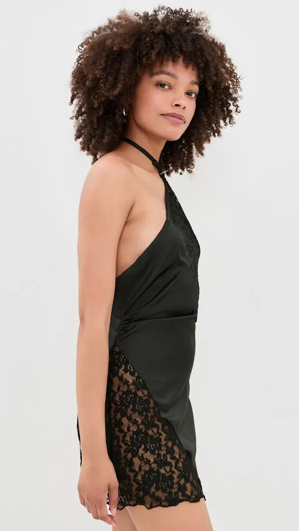 lioness black lace dress LIONESS Fever Lace Maxi Dress in Onyx