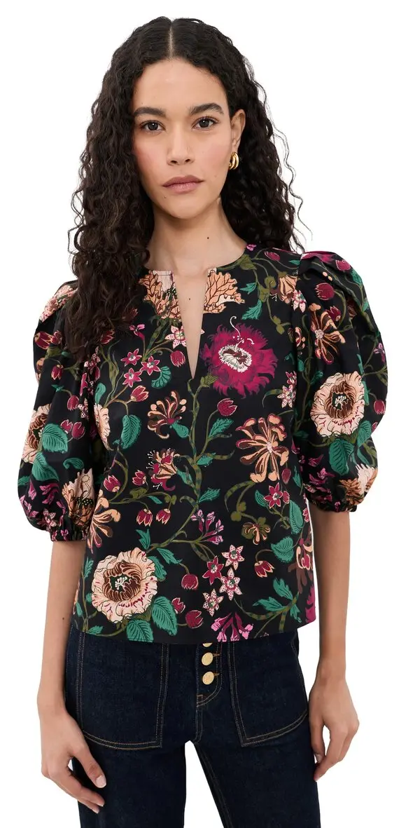 Ulla Johnson Florielle Cotton Top - Dahlia