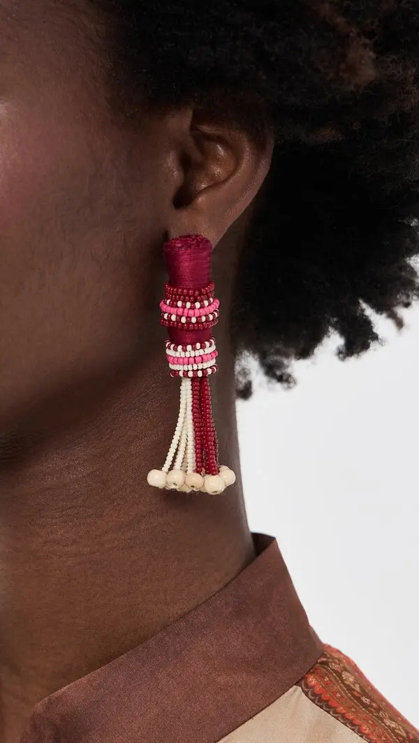 Johanna Ortiz Beaded Dangle Earrings