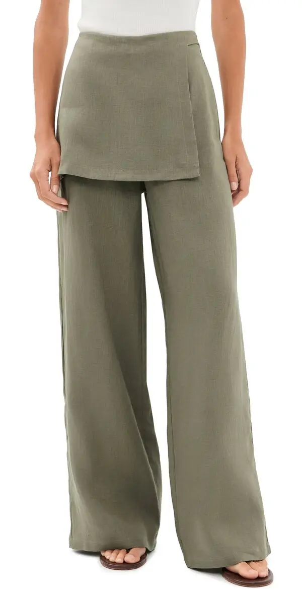 VRG GRL Musa Linen Pants - Sage