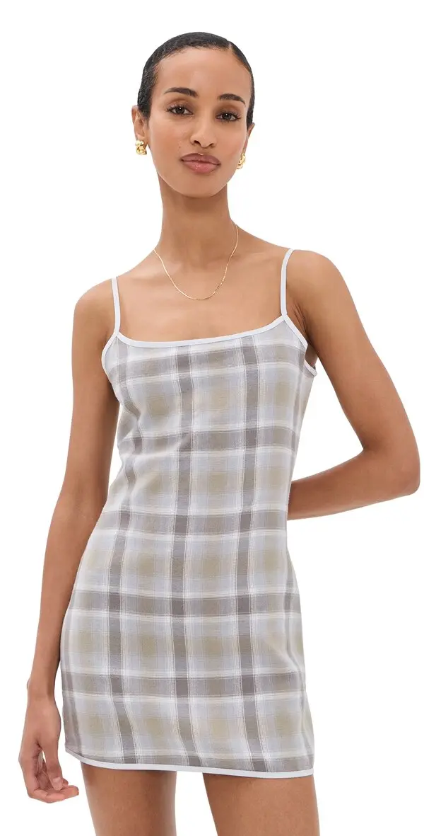 Lioness Voyage Mini Dress - Ash Plaid