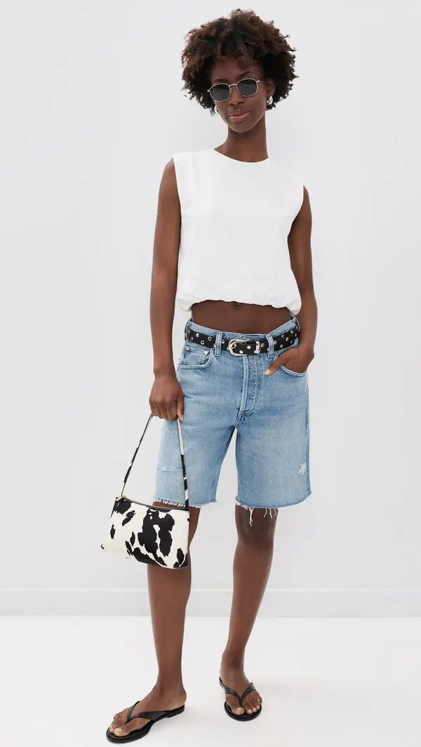 Rag & Bone Mica Bubble Top Sleeveless Crewneck