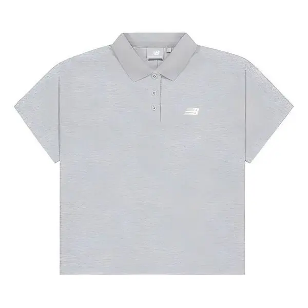 NEW BALANCE Short Sleeve Polo Shirt - Grey