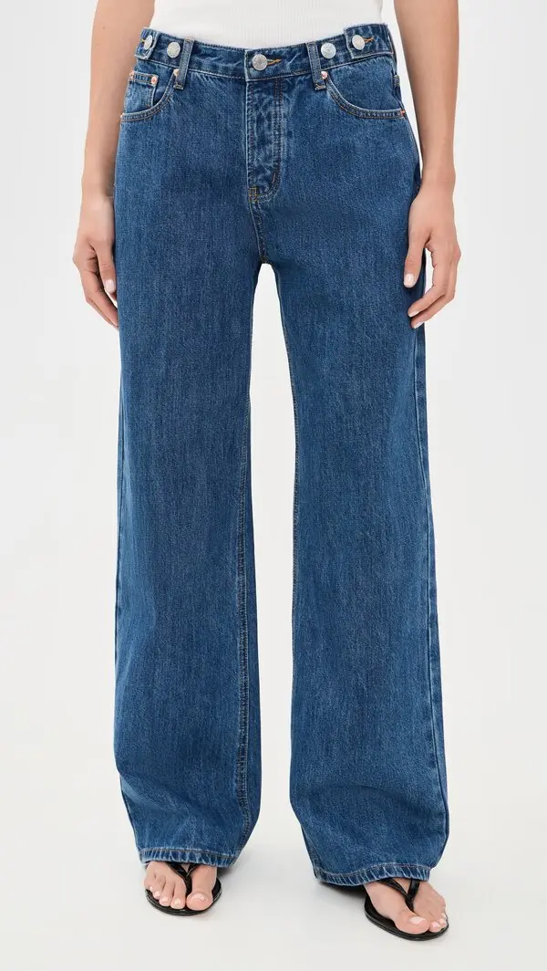 PARKE Adjustable Waist Denim Jeans