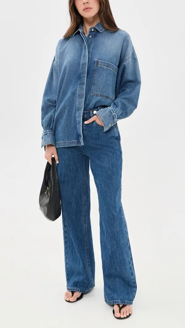 PARKE Adjustable Waist Denim Jeans