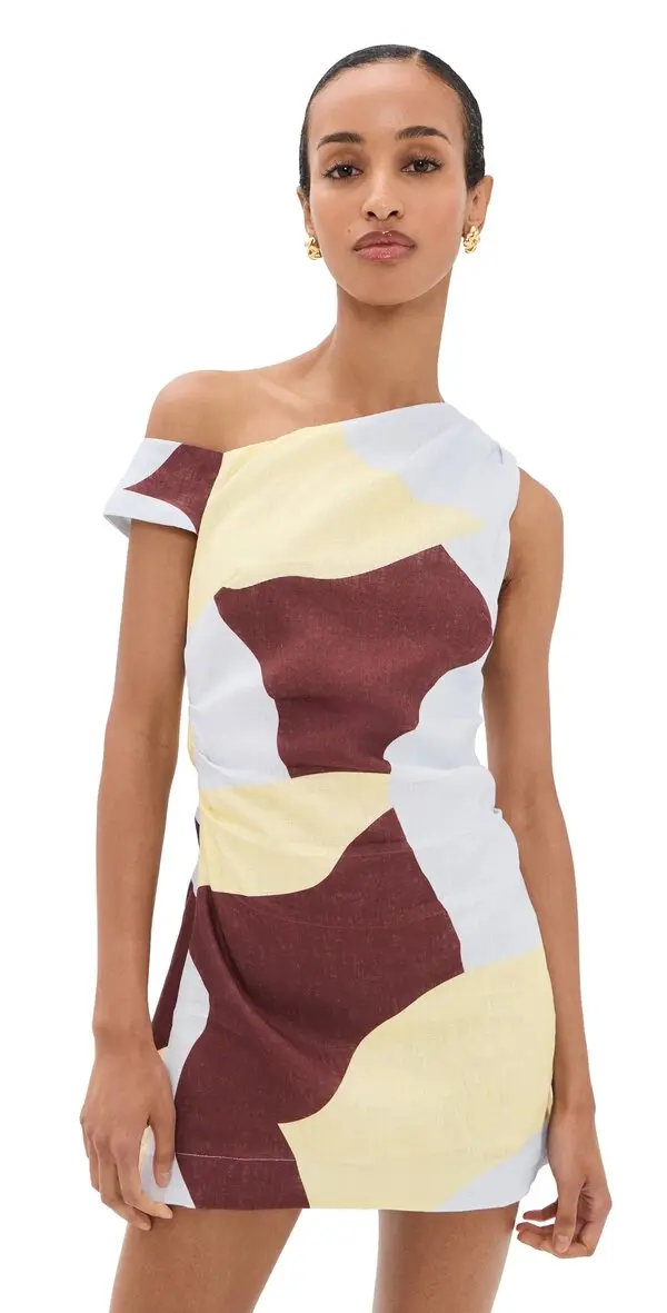 VRG GRL Milly Linen Mini Dress - Print