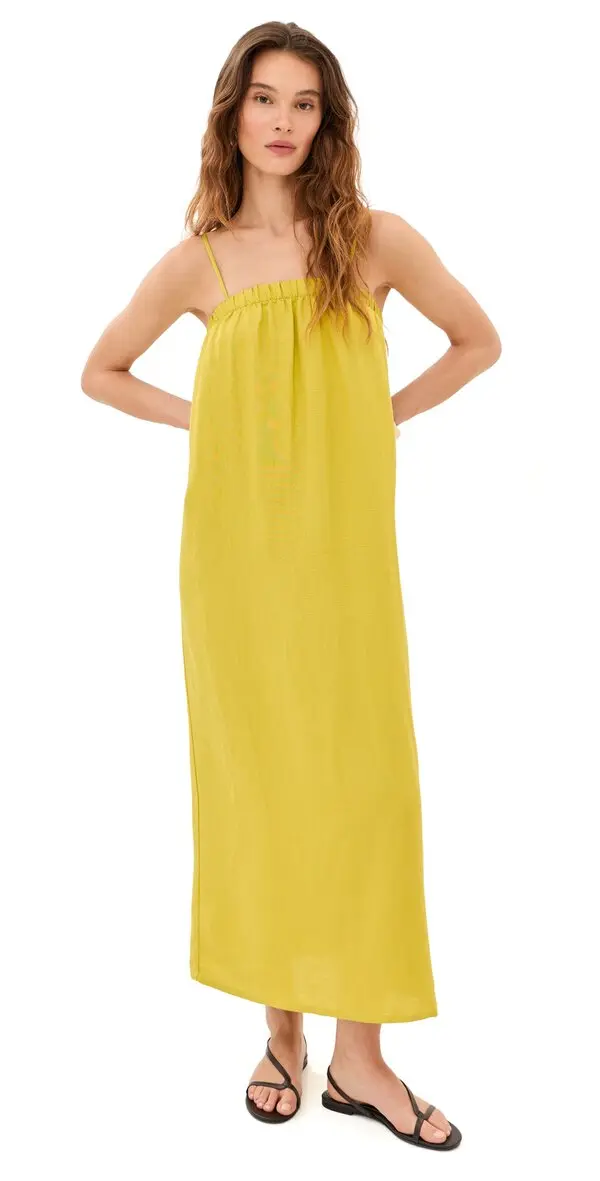LE BOP Camille Maxi Dress - Warm Olive