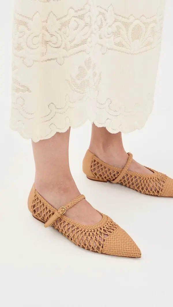 Ulla Johnson Gracie Hand-knotted Ballet Flats
