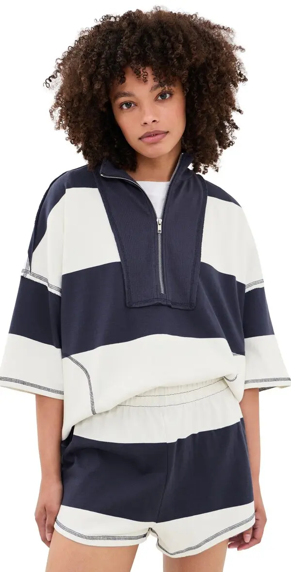 Free People Retro Rugby Set - Midnight Navy